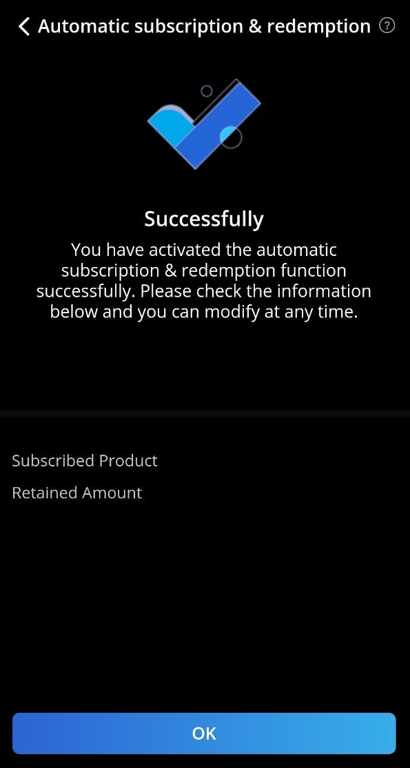 Auto Subscription/Redemption function - Webull